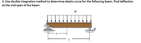 solved 4 use double integration method to determine elastic