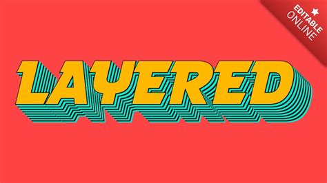 Layered Retro Text Effect Generator