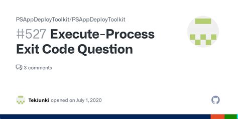 Execute Process Exit Code Question · Issue 527 · Psappdeploytoolkit