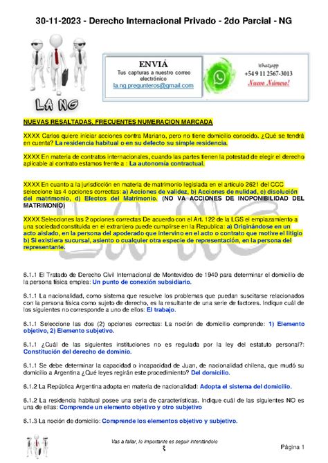 30 11 2023 Derecho Internacional Privado 2do Parcial Ng Página