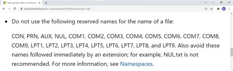 Bug Windows Files Having Reserved Windows Names Will Not Decompile