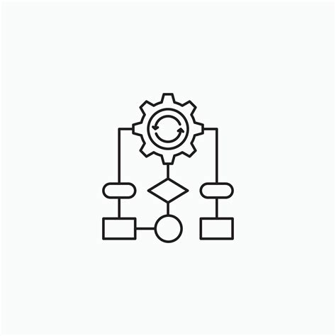 Workflow Process Icon Thin Line Simple Icon Vector Art At Vecteezy