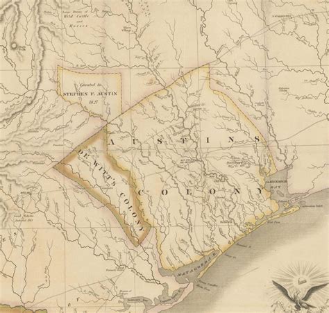 1830 First Edition Of The Austin Map Of Texas “the Map Of Texas I Most