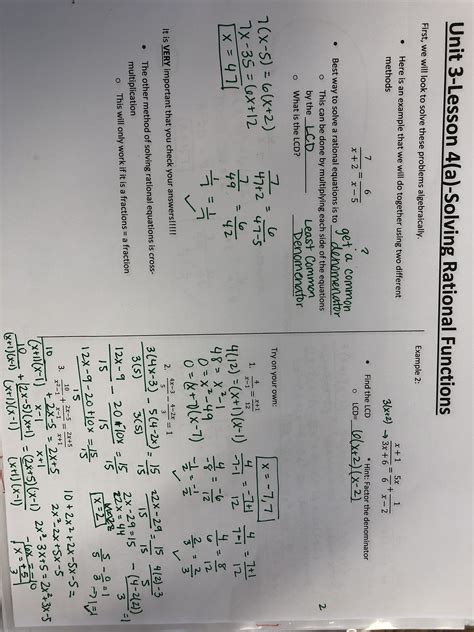 Rational Radical And Inverse Variation Ms Tuckers Math Class