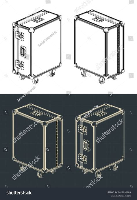 Stylized Vector Illustration Isometric Blueprints Rolling Stock Vector Royalty Free 2427098189