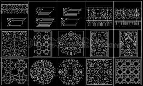 186 Free Download Of Decorative Pattern Design Cad Blocks 2 Free