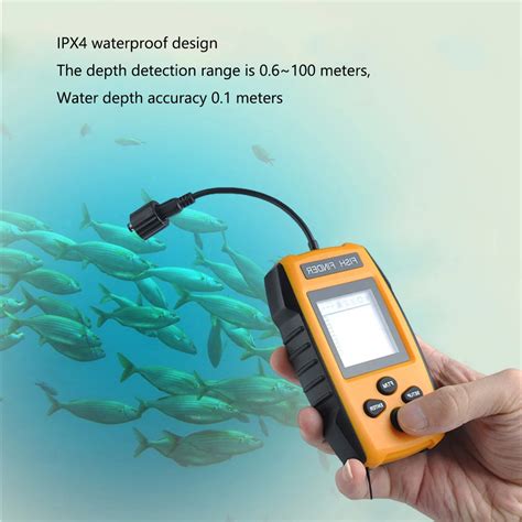 100M Sonar Fishing Detector 45 Degrees Sonar Coverage Echo Sounder