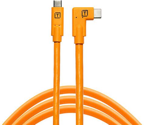 Tether USB C To USB C Right Angle Orange Foto Erhardt