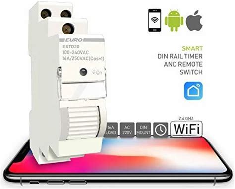 Eurocontrols Smart Wifi Iot Time Switch 16 Amps App Based Built In Memory Smartphone Control