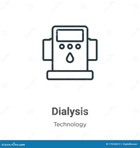 Dialysis Outline Vector Icon Thin Line Black Dialysis Icon Flat