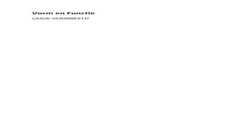 Pdf Vorm En Functieoverzicht Studiestof Vorm En Functie 2017 2018 3