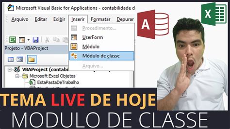 Live Aprenda A Criar Conexão Excel Com Banco De Dados Access Com Foto