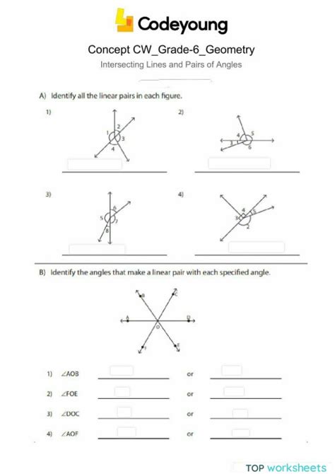 Intersecting Lines And Pairs Of Angles Concept Cw Interactive
