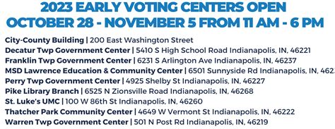 Early Voting Starts Today Rindianapolis