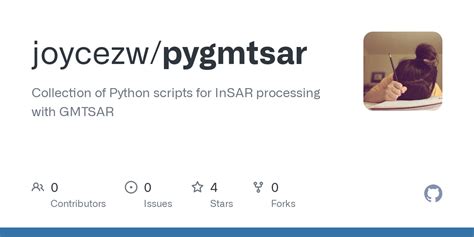 GitHub Joycezw Pygmtsar Collection Of Python Scripts For InSAR Processing With GMTSAR