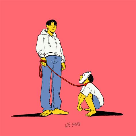 힙한 감성 일러스트 연결끈 캐릭터 일러스트 감성 일러스트 일러스트레이션