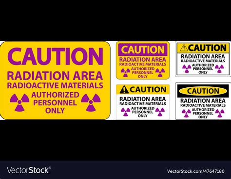 Radiation Caution Sign Caution Area Royalty Free Vector