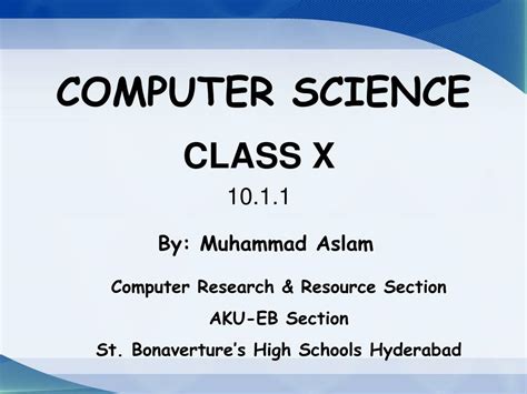 PPT COMPUTER SCIENCE PowerPoint Presentation Free Download ID 4880181