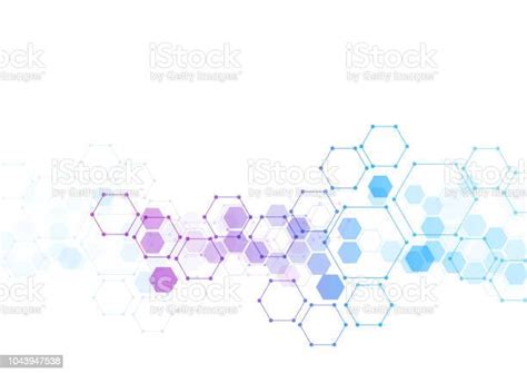 기술 배경 및 과학 스타일에서 추상 육각 분자 구조 의료 디자인입니다 벡터 일러스트 레이 션 0명에 대한 스톡 벡터 아트 및