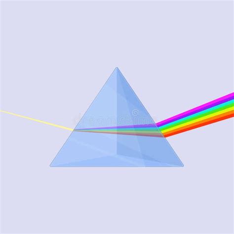 Prism Vector Icon Physics Prism Glass Vector Illustration Stock Vector