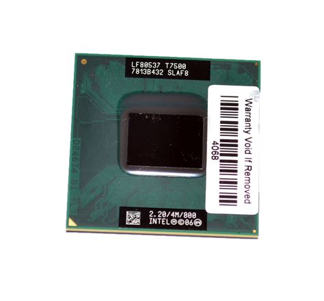 Intel SLAF8 - 2.20Ghz 800Mhz 4MB PPGA478 Intel Core 2 Duo T7500 Dual ...