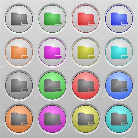 Remove Folder Plastic Sunk Buttons Stock Vector By Renegadehomie