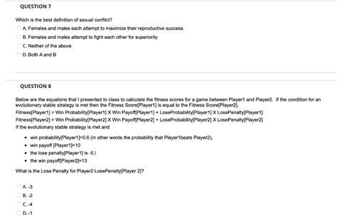 Solved QUESTION 7 Which Is The Best Definition Of Sexual Chegg Com