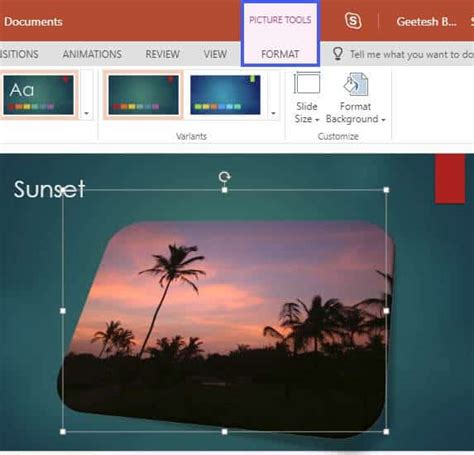 Reset Pictures In PowerPoint Online