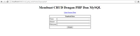 CRUD Dengan PHP Dan MySQL Mudah Dan Sederhana Abi Rahman Prasetyo