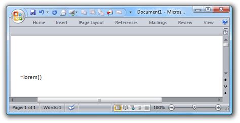 Undocumented Microsoft Word Feature Insert Lorem Ipsum Text