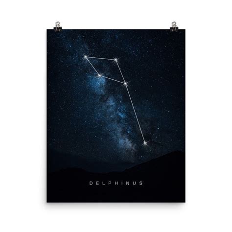 Delphinus Dolphin Constellation Constellation Poster Constellation