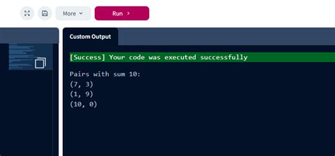 Java Program To Find All Pairs Of Elements In An Array Whose Sum Is