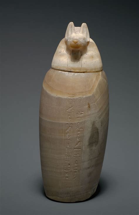 Canopic Jar With Jackals Head By Egyptian 26th Dynasty