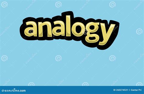 Analogy Writing Vector Design On A Blue Background Royalty Free Stock