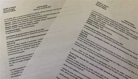 Compte Rendus Du Conseil Municipal