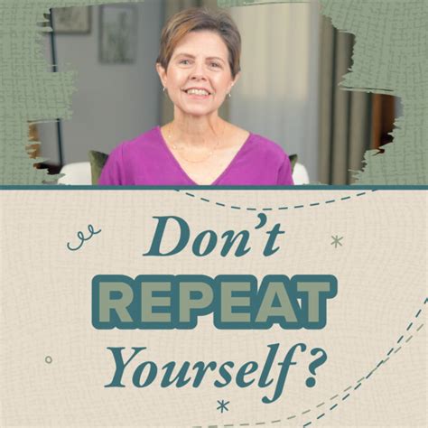 Dont Repeat Yourself Simply Charlotte Mason