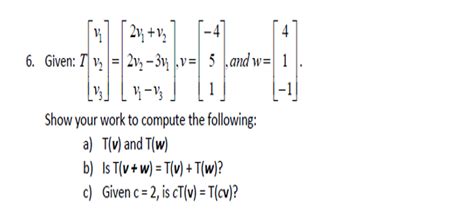 Solved Given T V V V V V V V V Chegg Com