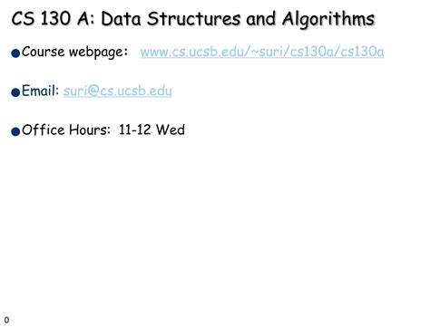 PPT CS A Data Structures And Algorithms PowerPoint Presentation ID