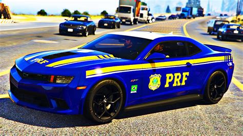 FUROU BLOQUEIO E CAPOTOU PERSEGUIÇÃO DA PRF GTA 5 VIDA POLICIAL YouTube