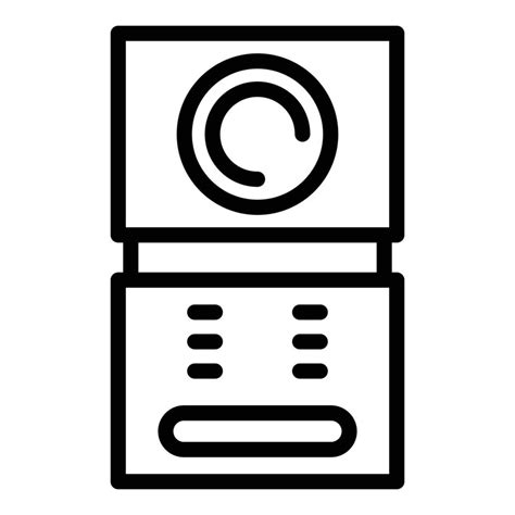 Lock Video Intercom Icon Outline Vector Door System 14984413 Vector Art At Vecteezy