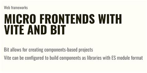 Micro Frontends With Vite And Bit Briefly