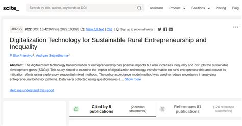 Digitalization Technology For Sustainable Rural Entrepreneurship And
