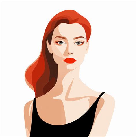 Woman Clipart In Minimalist Art Style Vector And 4k Imagella