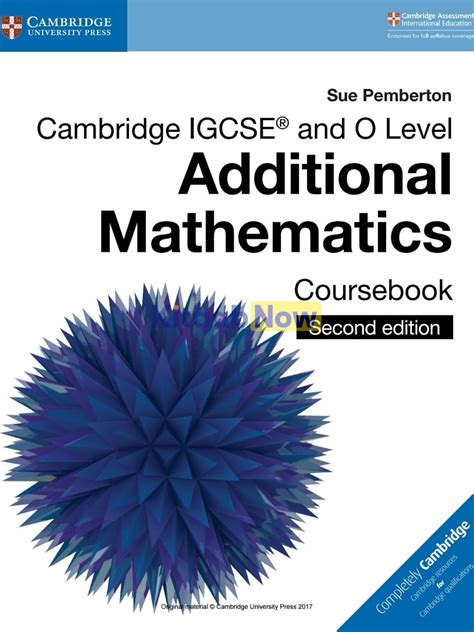 cambridge igcse™ and o level additional mathematics coursebook 2nd