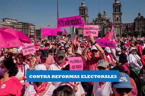México protestas en CDMX contra reformas electorales de AMLO