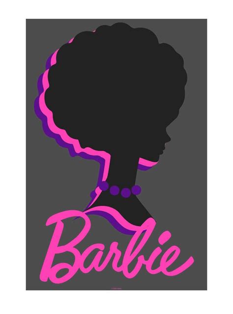 Barbie Afro Barbie Silhouette 16x24 Poster In 2024 Barbie Silhouette