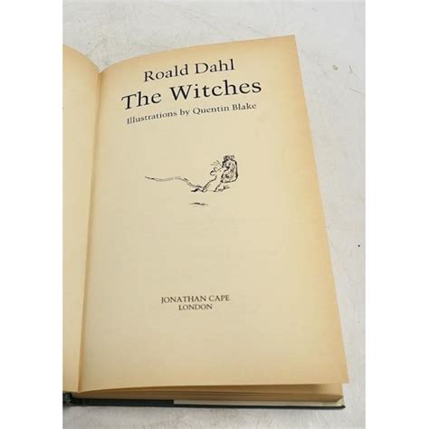 Dahl Roald The Witches Illustrations By Quentin Blake 1st Edition