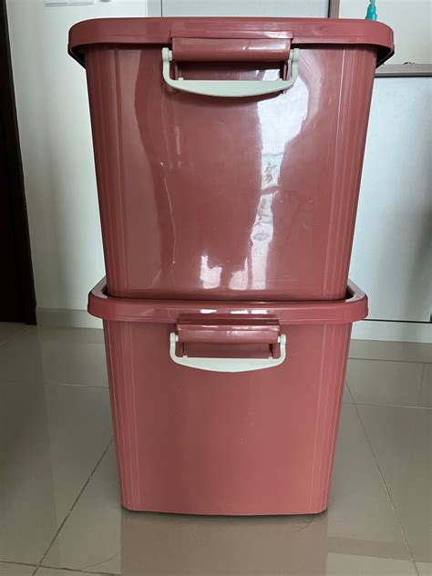 Plastic Strange Box With Handles And Casters Furniture Home Living