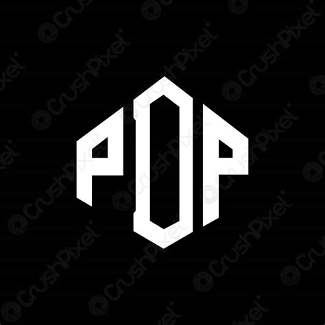 Pdp Letter Logo Design With Polygon Shape Pdp Polygon And Stock