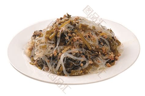 肉沫黑酸菜炒粉丝图片 图品汇